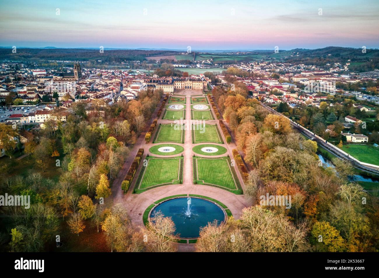 France, Meurthe et Moselle, Lunéville, Château de Lunéville, its flower ...