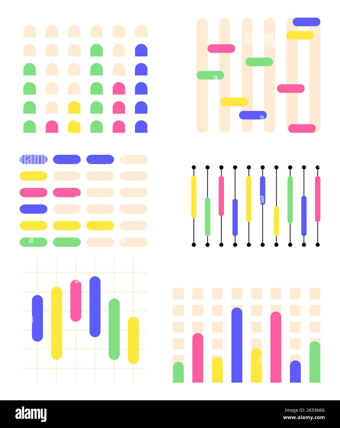 Interface Graph Web Set Vector Dot Bar Illustration Pie Charts