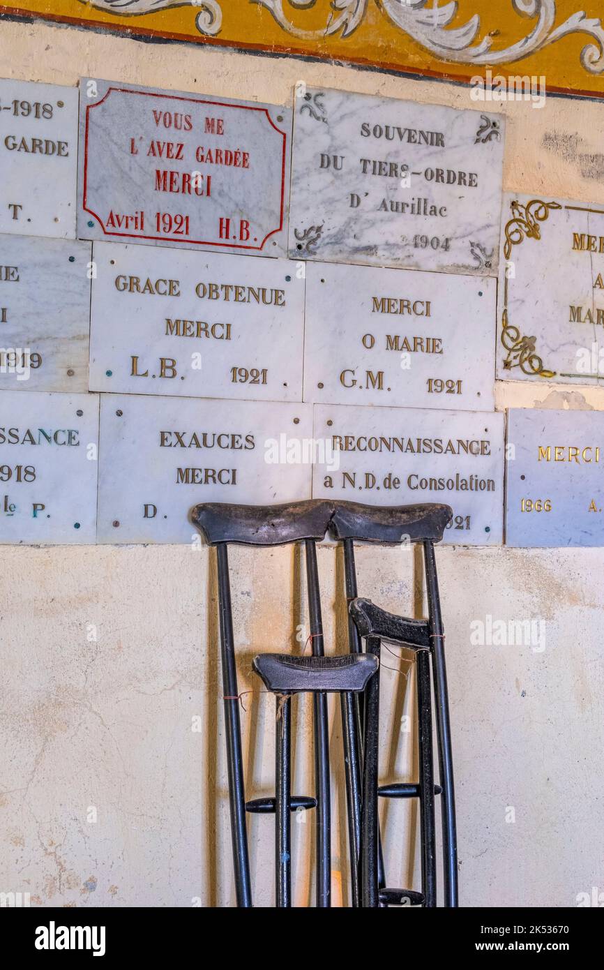 France, Cantal, Thiezac, Notre-Dame de Consolation chapel, Regional ...