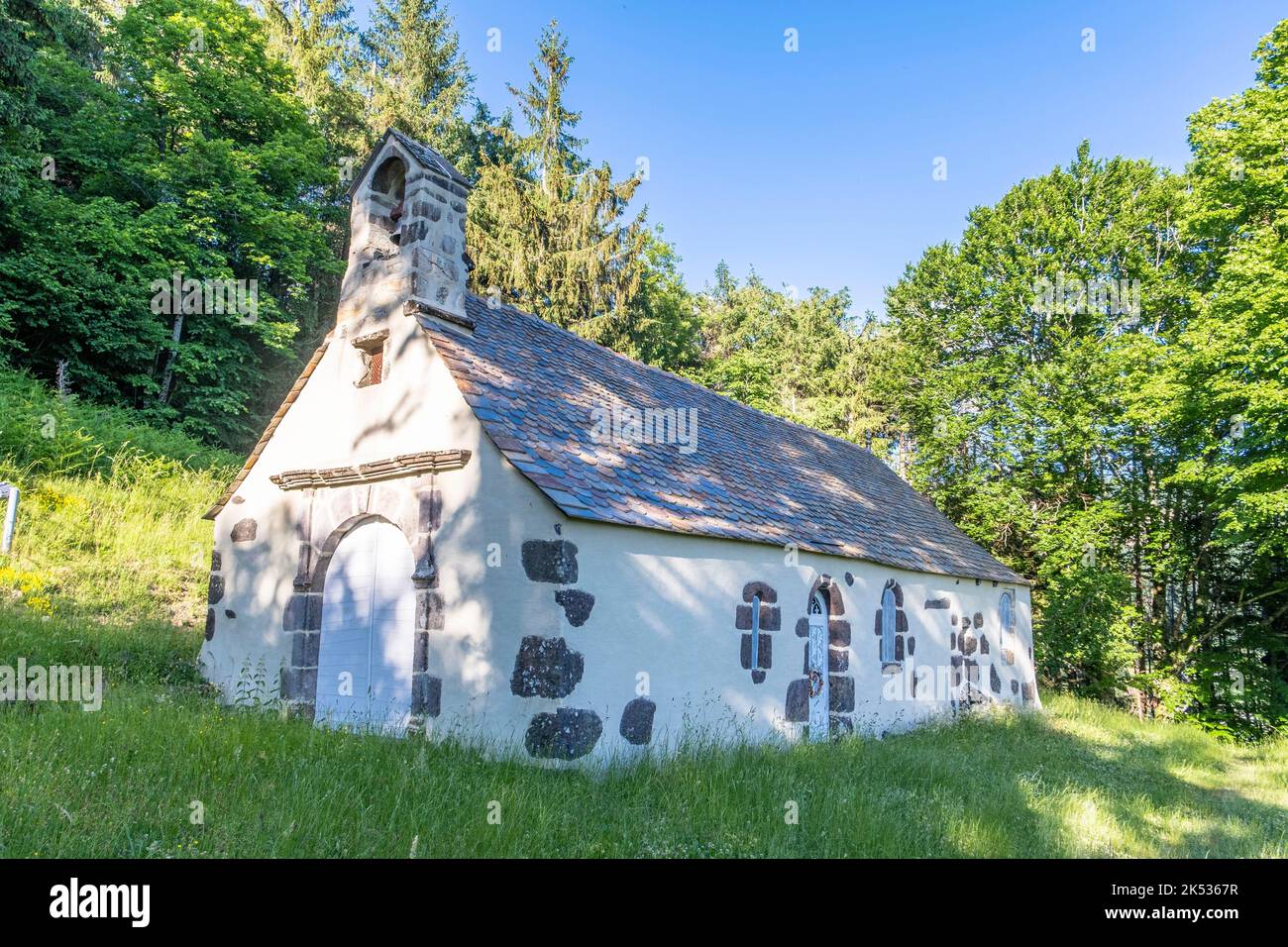 France, Cantal, Thiezac, Notre Dame de Consolation chapel, Regional ...