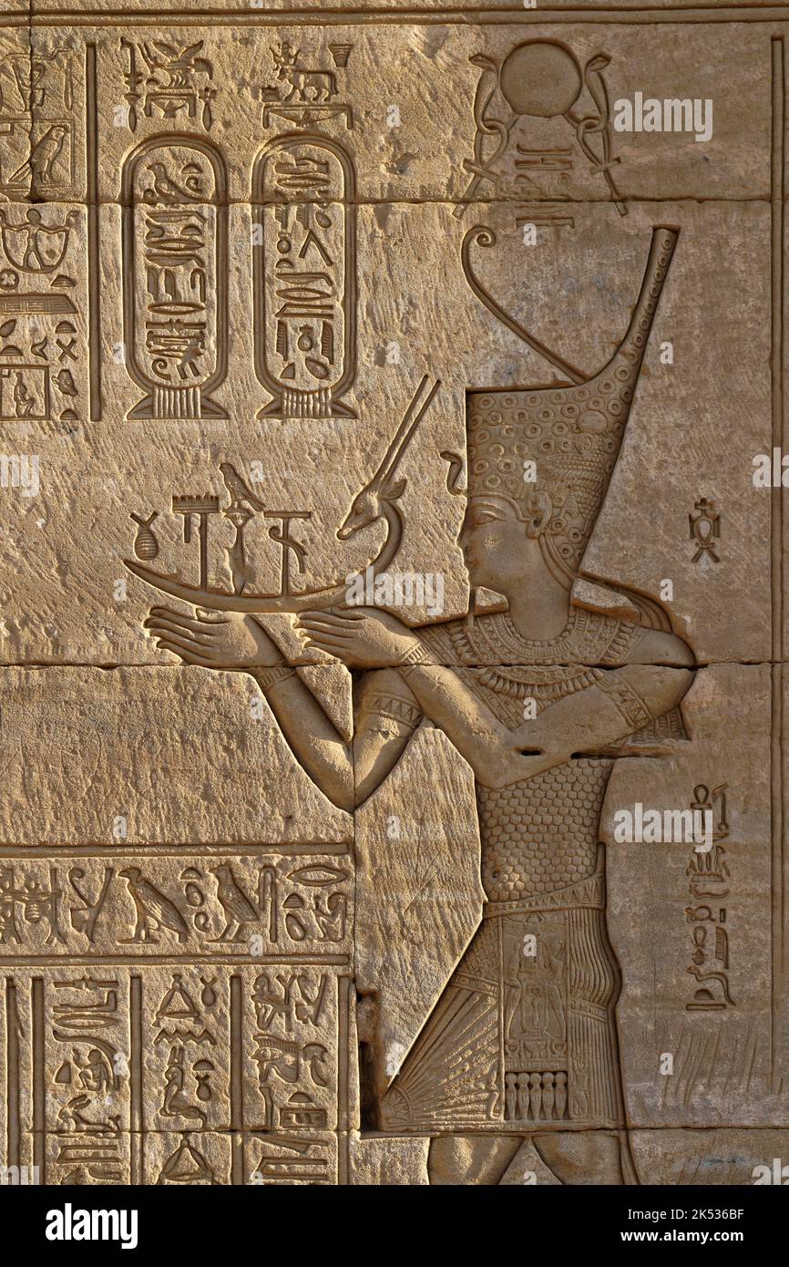 Egypt, Upper Egypt, Nile Valley, Dendara temple dedied to Goddess ...