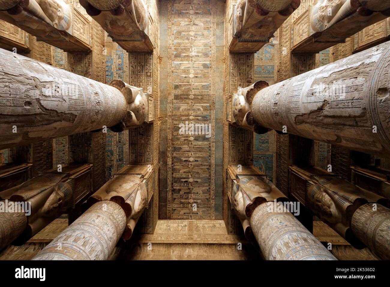 Egypt, Upper Egypt, Nile Valley, Dendara temple dedied to Goddess ...