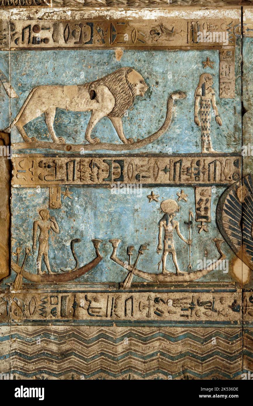 Egypt, Upper Egypt, Nile Valley, Dendara temple dedied to Goddess ...