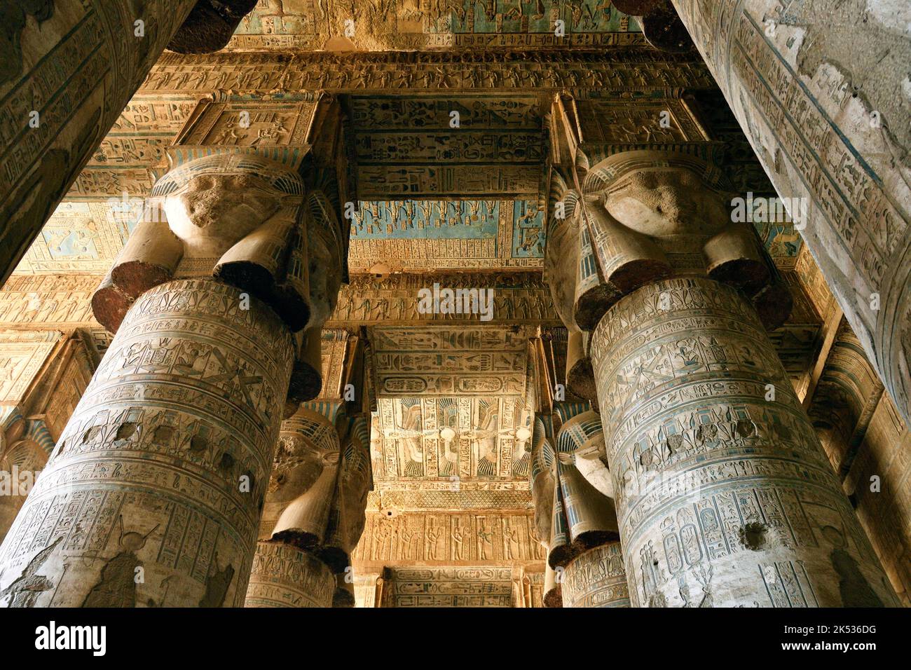 Egypt, Upper Egypt, Nile Valley, Dendara temple dedied to Goddess ...