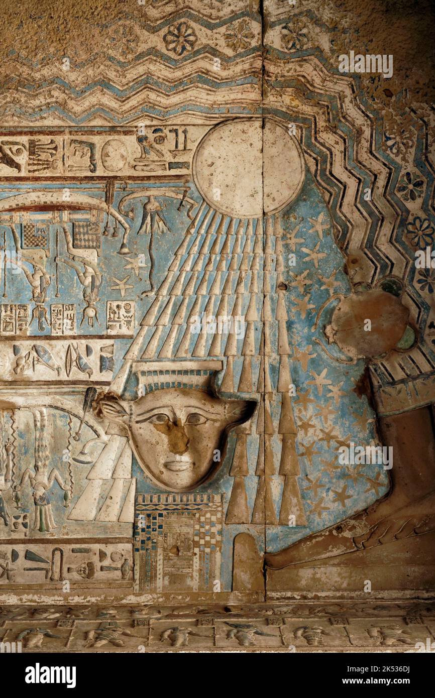 Egypt, Upper Egypt, Nile Valley, Dendara temple dedied to Goddess ...