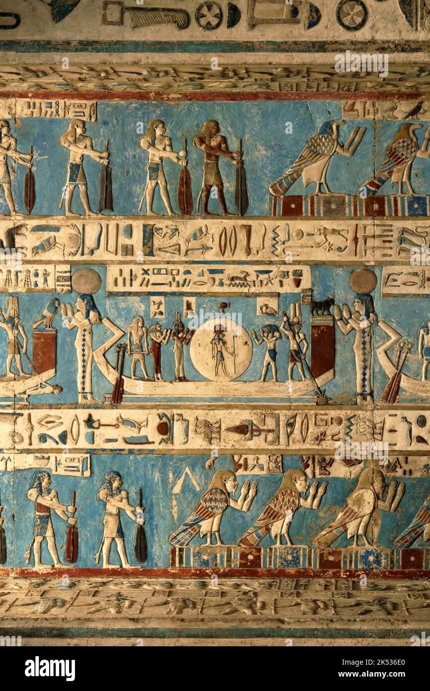 Egypt, Upper Egypt, Nile Valley, Dendara temple dedied to Goddess ...
