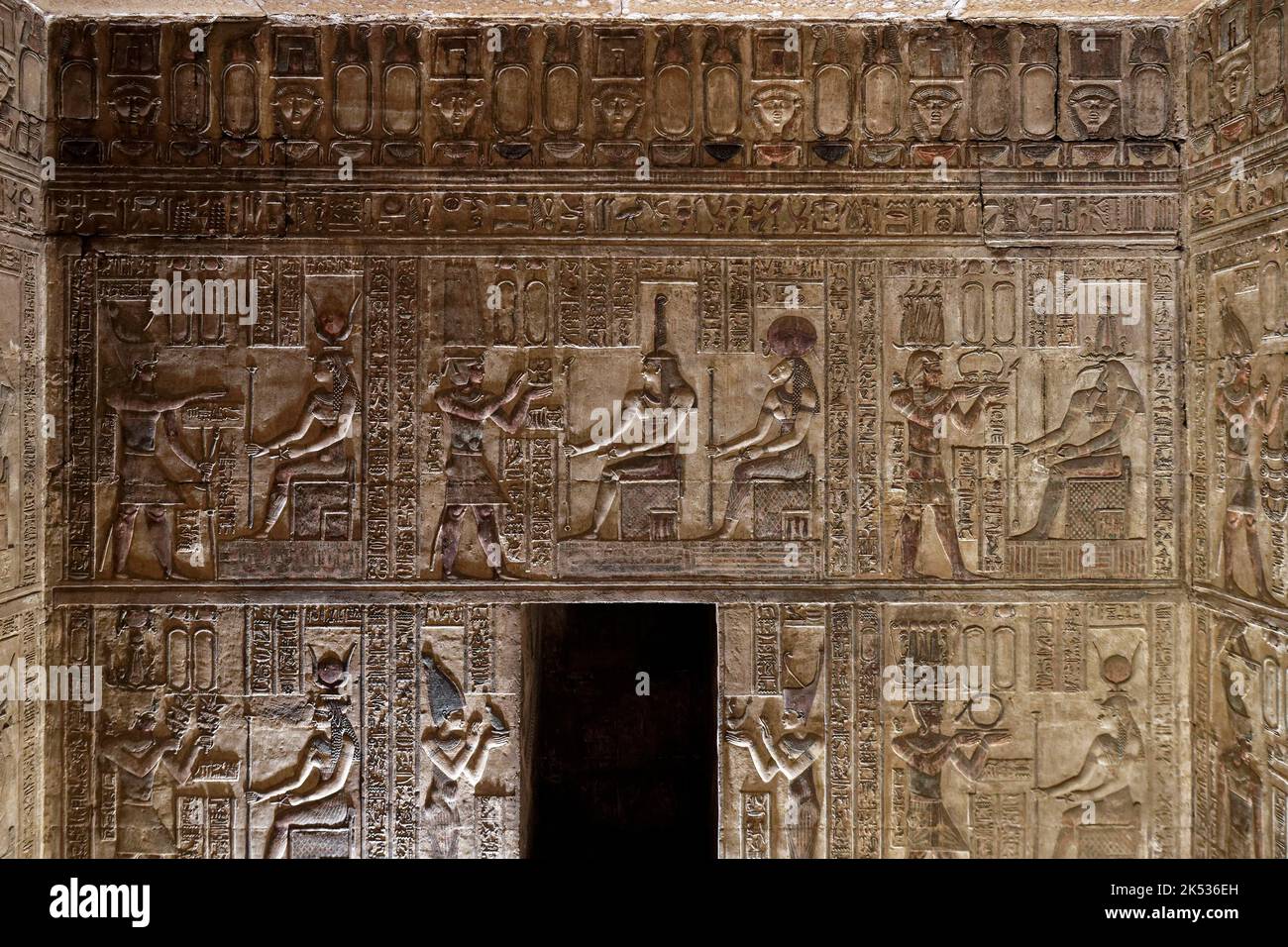 Egypt, Upper Egypt, Nile Valley, Dendara temple dedied to Goddess ...