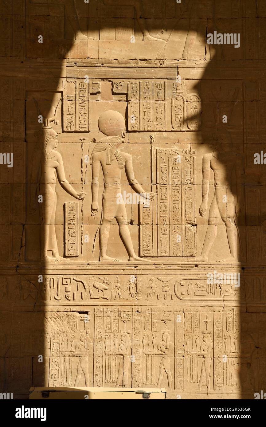 Egypt, Upper Egypt, Nile Valley, Edfu, temple dedicated to Horus God ...