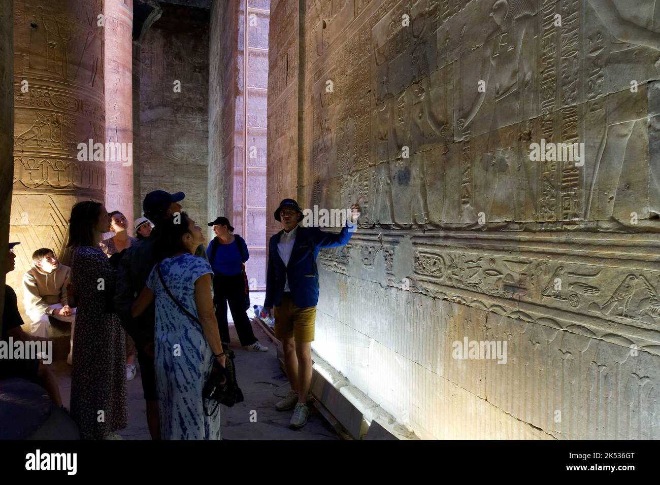 Egypt, Upper Egypt, Nile Valley, Edfu, temple dedicated to Horus God ...