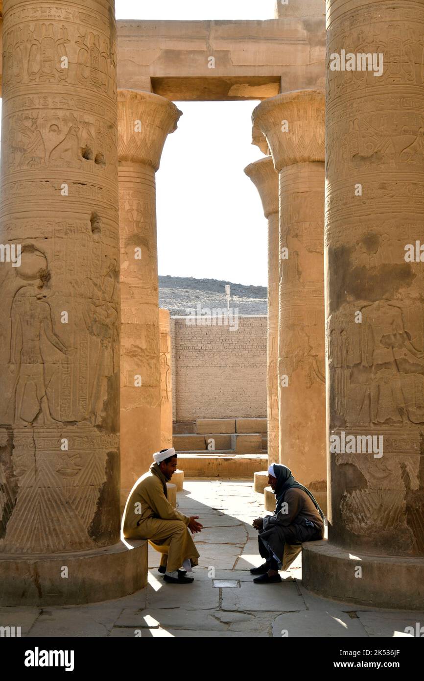 Egypt, Upper Egypt, Nile Valley, Kom Ombo, temple dedicated to the ...