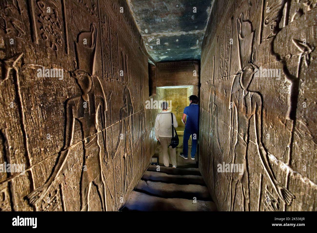 Egypt, Upper Egypt, Nile Valley, Edfu, temple dedicated to Horus God ...