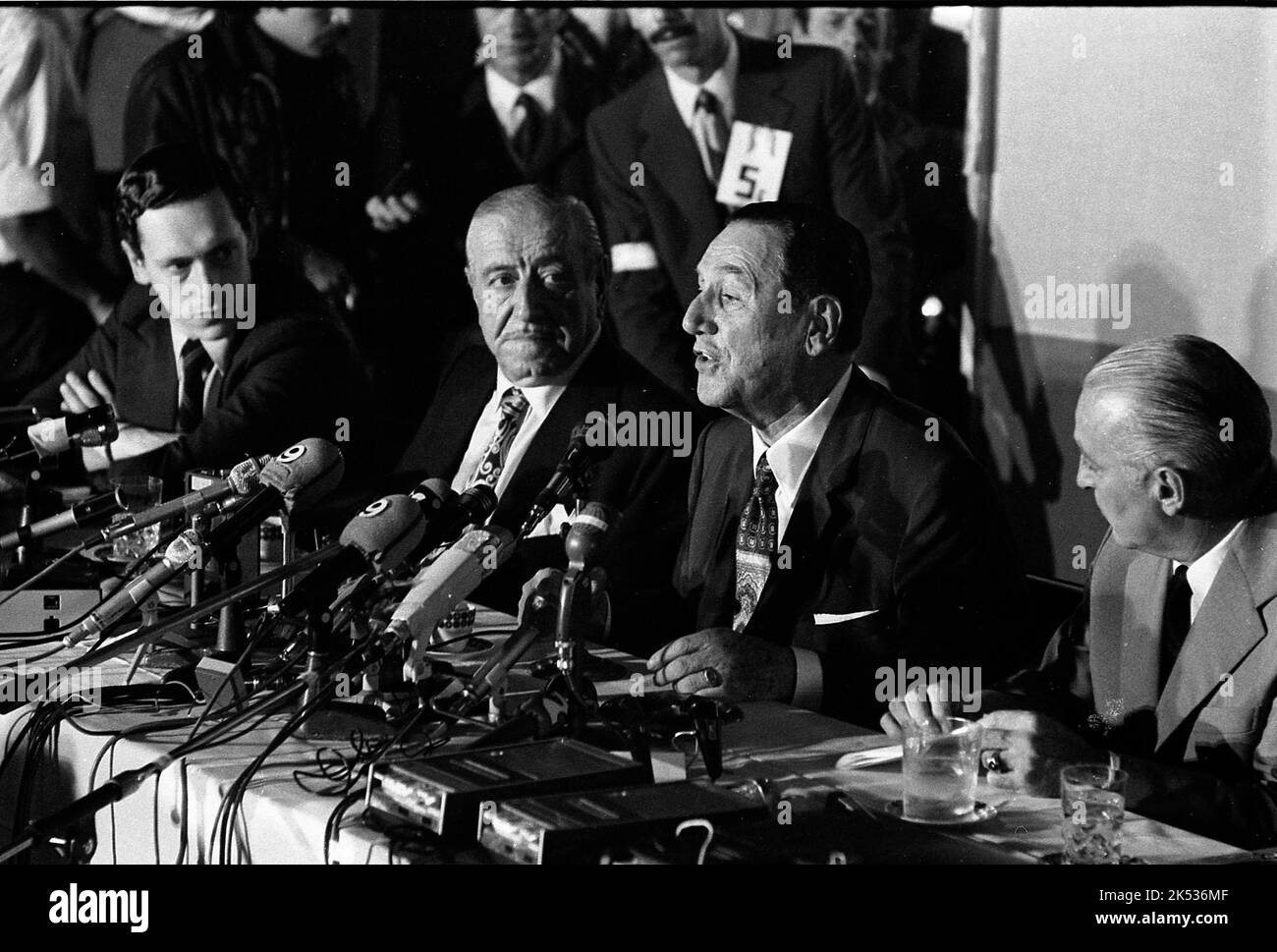 Juan Domingo Peron, Argentine politician, returns to Argentina after 18 ...