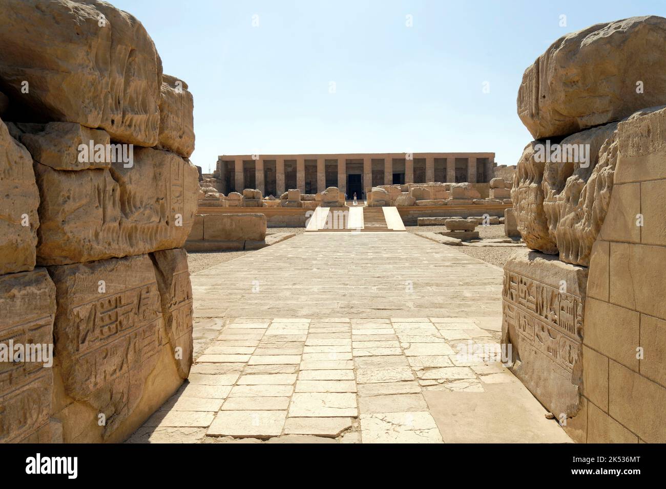 Egypt, Middle Egypt, Nile Valley, Abydos, temple of Seti 1 Stock Photo ...