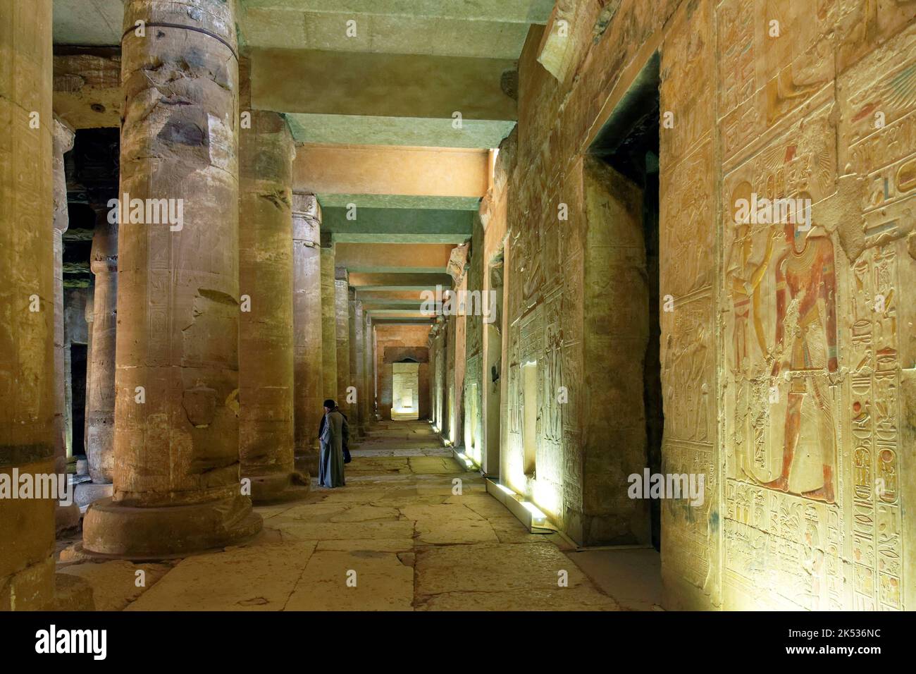 Egypt, Middle Egypt, Nile Valley, Abydos, temple of Seti 1, the first ...