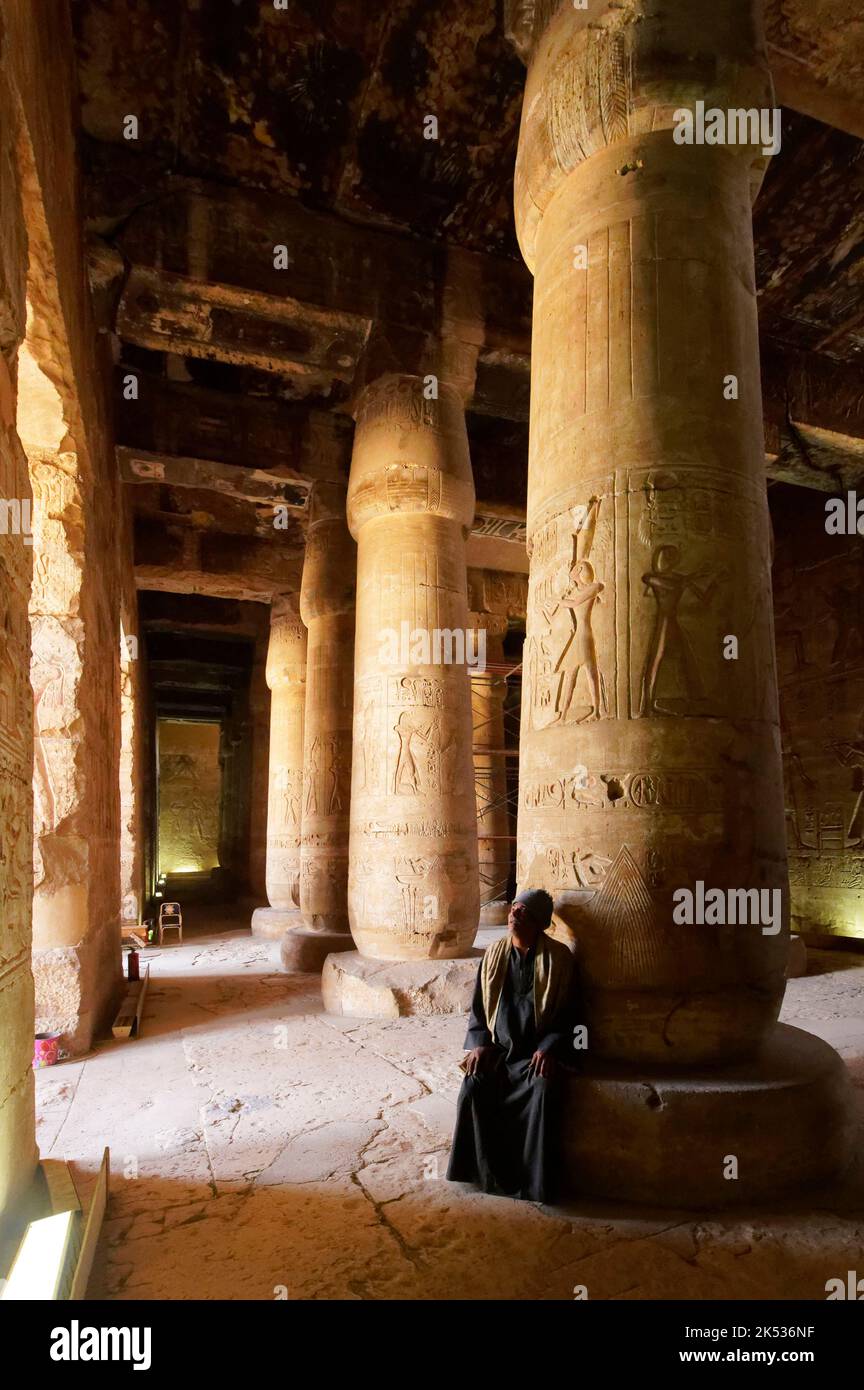 Egypt, Middle Egypt, Nile Valley, Abydos, temple of Seti 1, the first ...