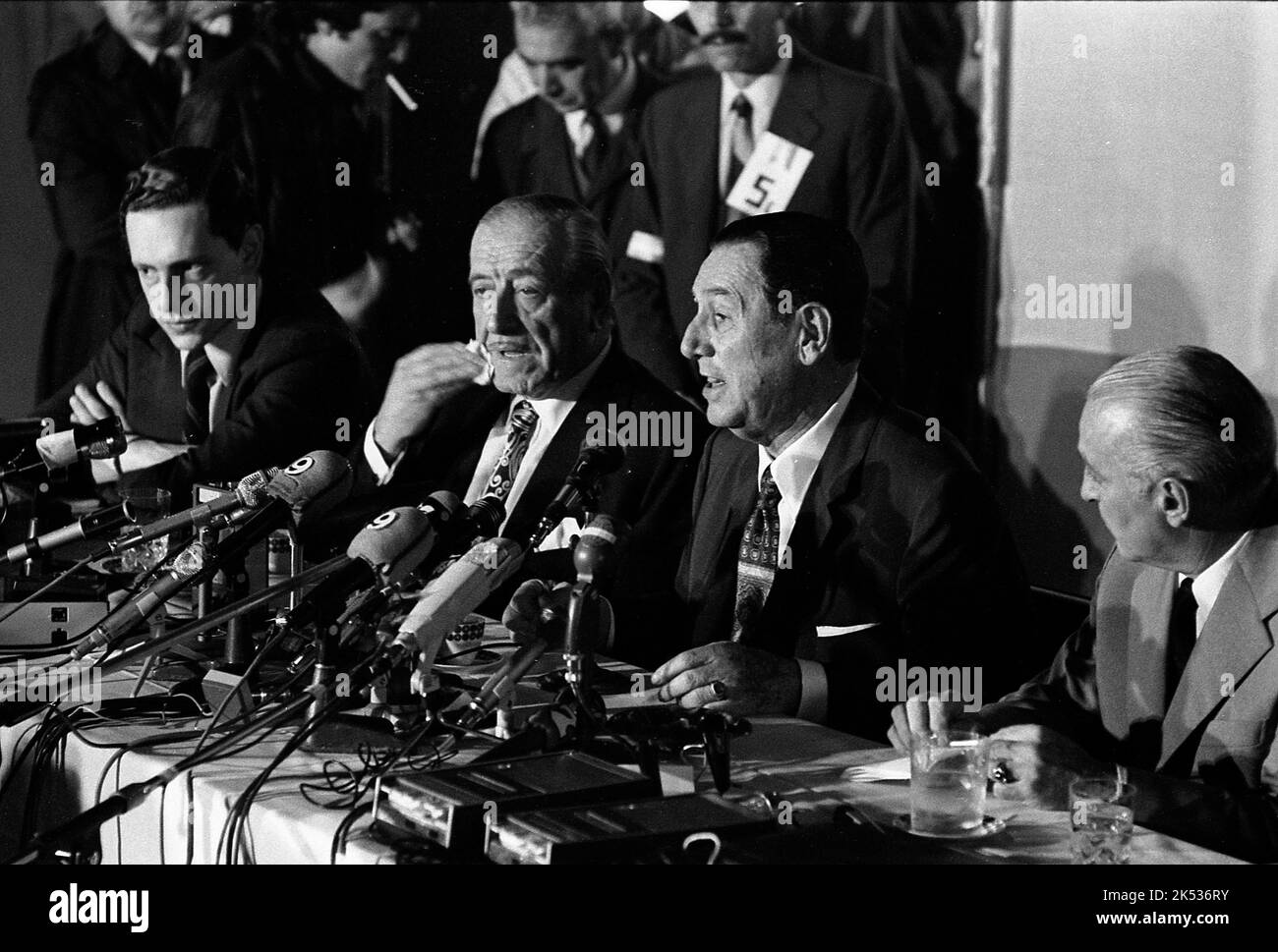 Juan Domingo Peron, Argentine politician, returns to Argentina after 18 ...