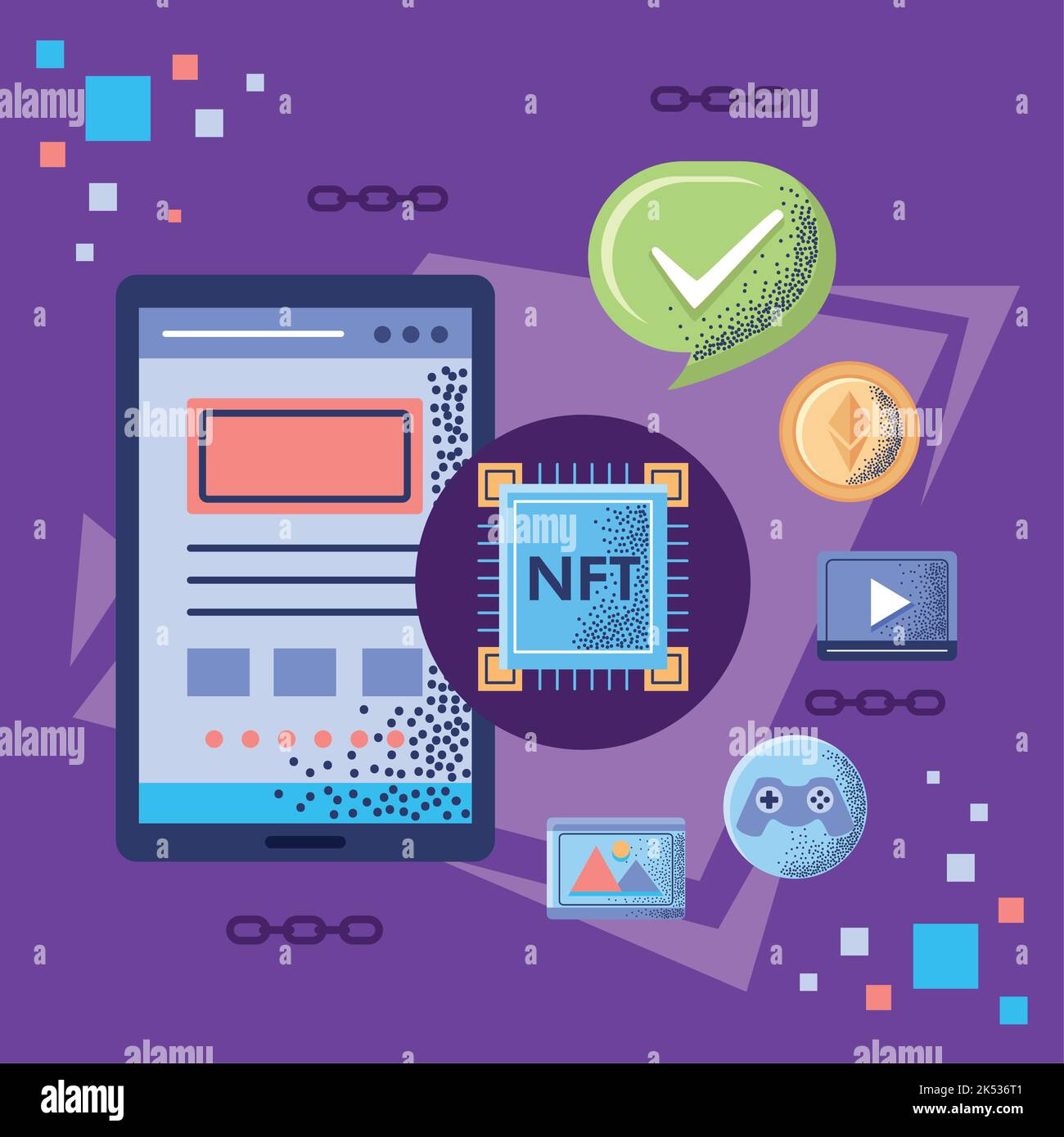 Nft digital tech set hi-res stock photography and images - Alamy
