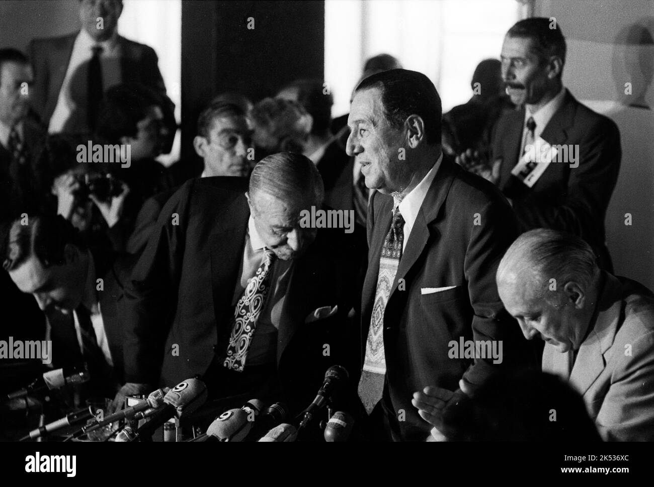 Juan Domingo Peron, Argentine politician, returns to Argentina after 18 ...