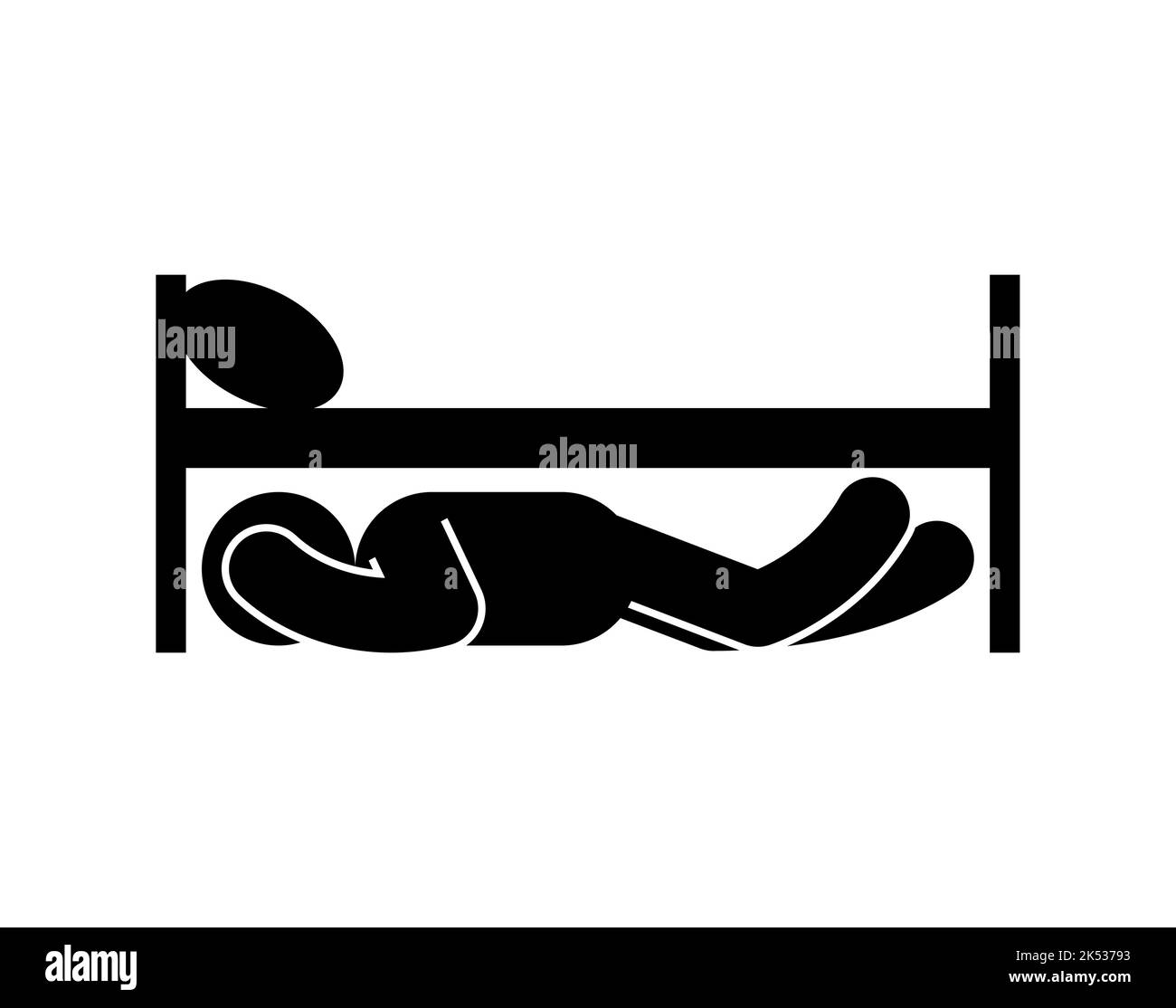Man hiding under bed. panic Sign Stock Vector Image & Art - Alamy