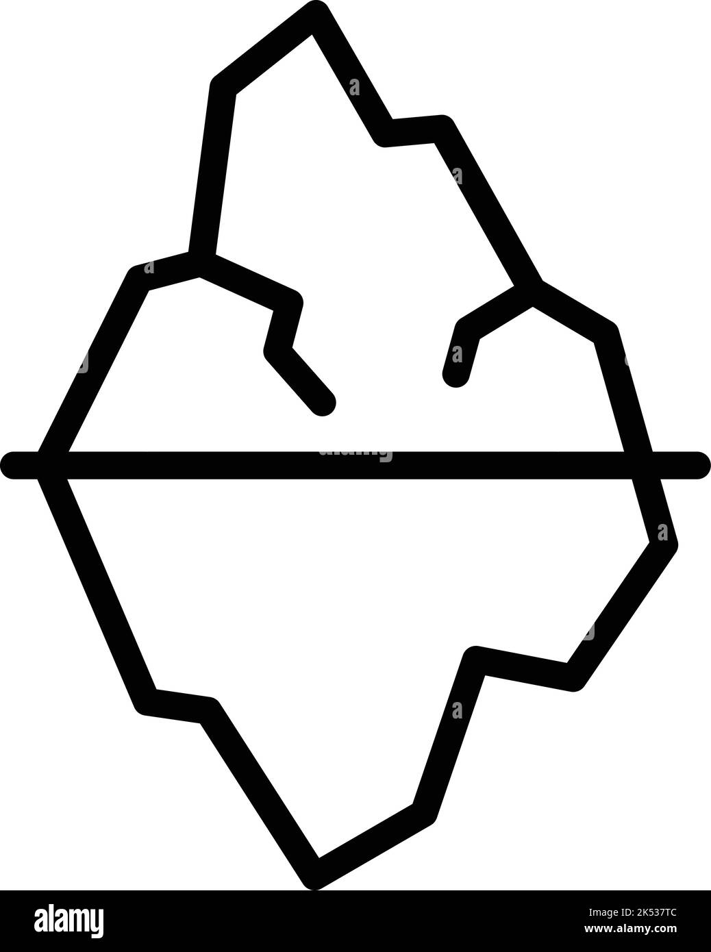 Rock ice berg icon outline vector. Sea artic. Huge rock Stock Vector ...