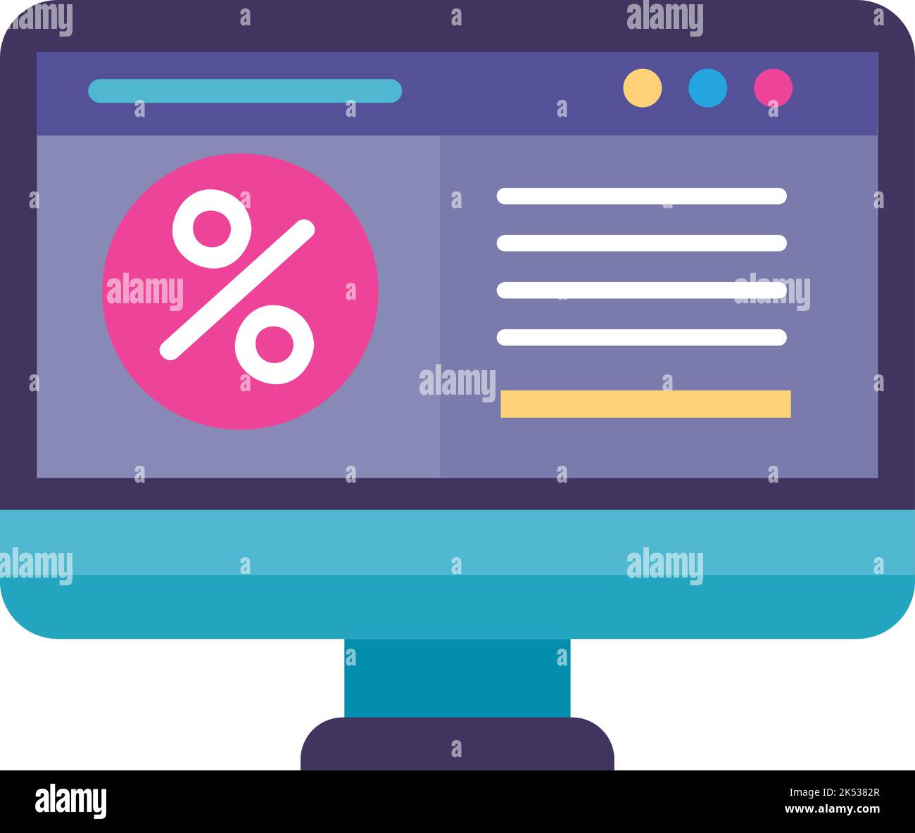 percent symbol in desktop icon Stock Vector Image & Art - Alamy