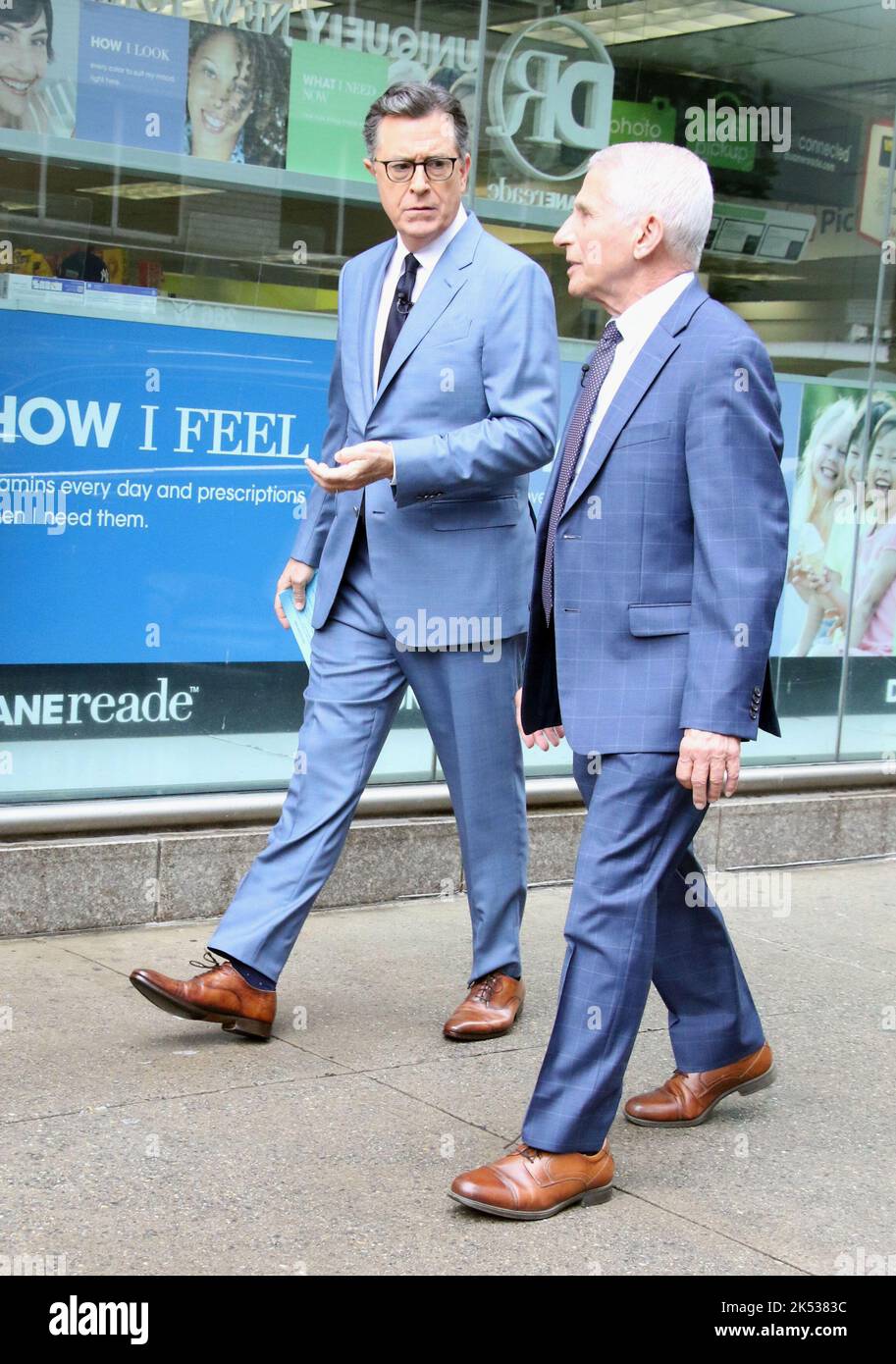 Dr. Anthony Fauci Filming With Stephen Colbert For The Late Show ...