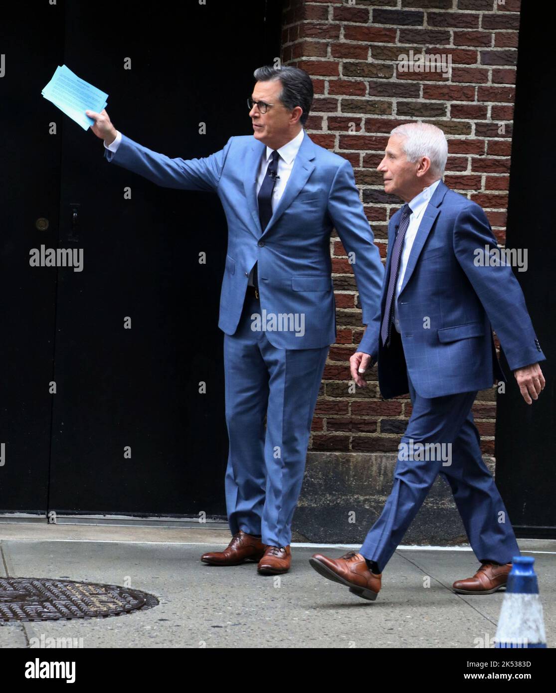 Dr. Anthony Fauci Filming With Stephen Colbert For The Late Show ...
