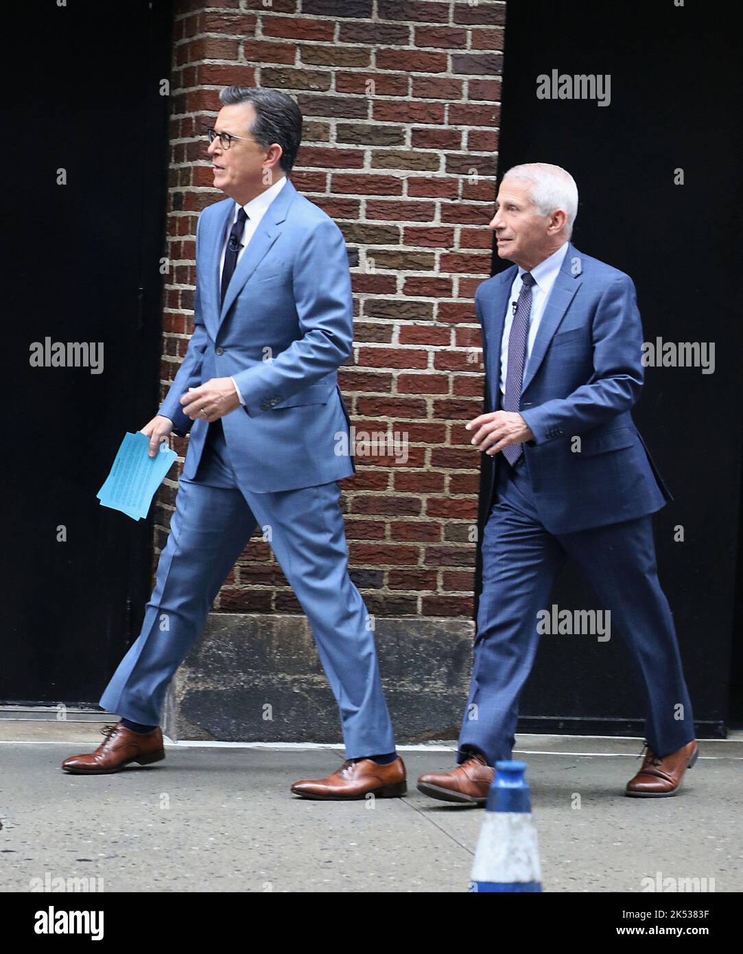 Dr. Anthony Fauci Filming With Stephen Colbert For The Late Show ...