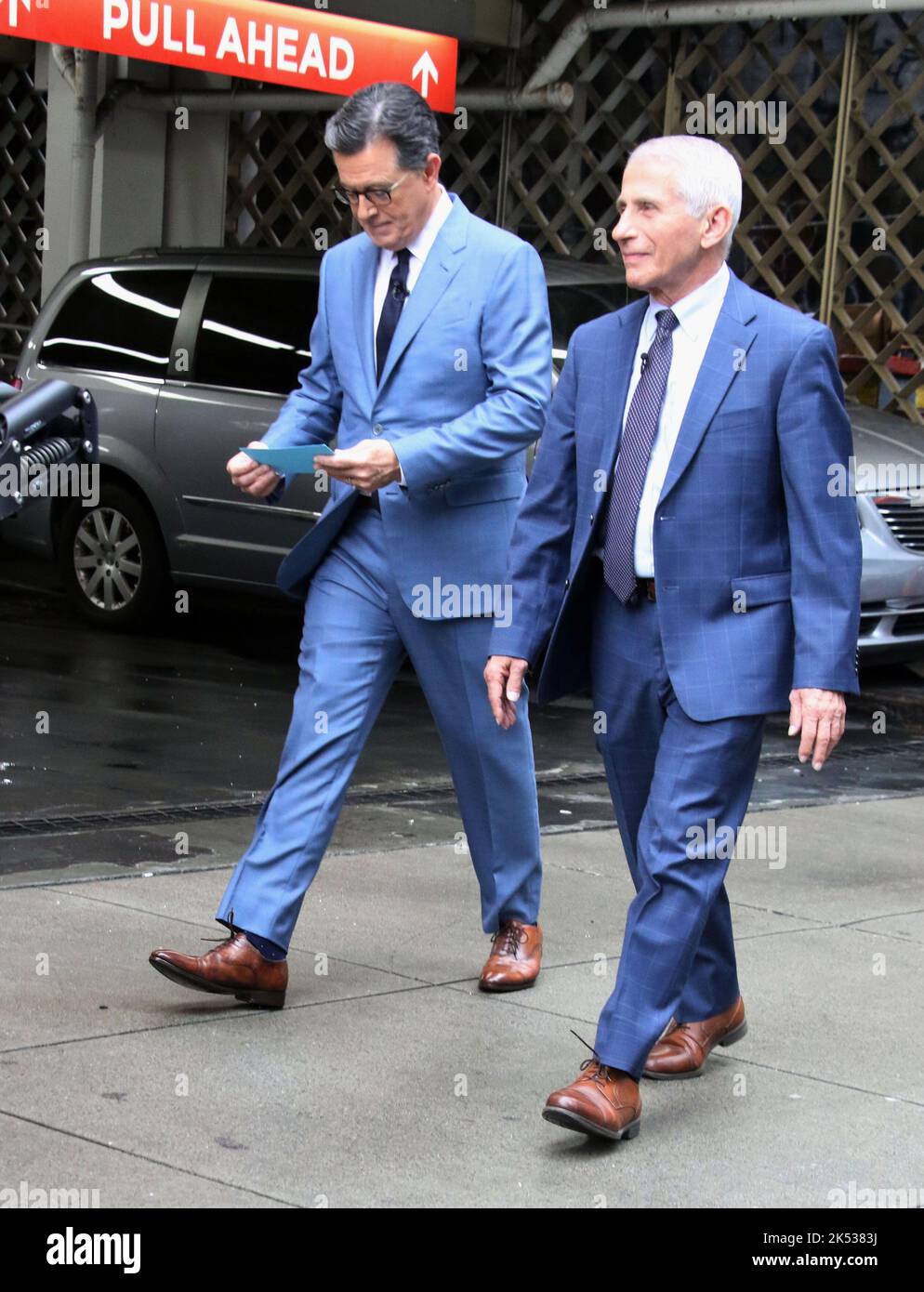 Dr. Anthony Fauci Filming With Stephen Colbert For The Late Show ...