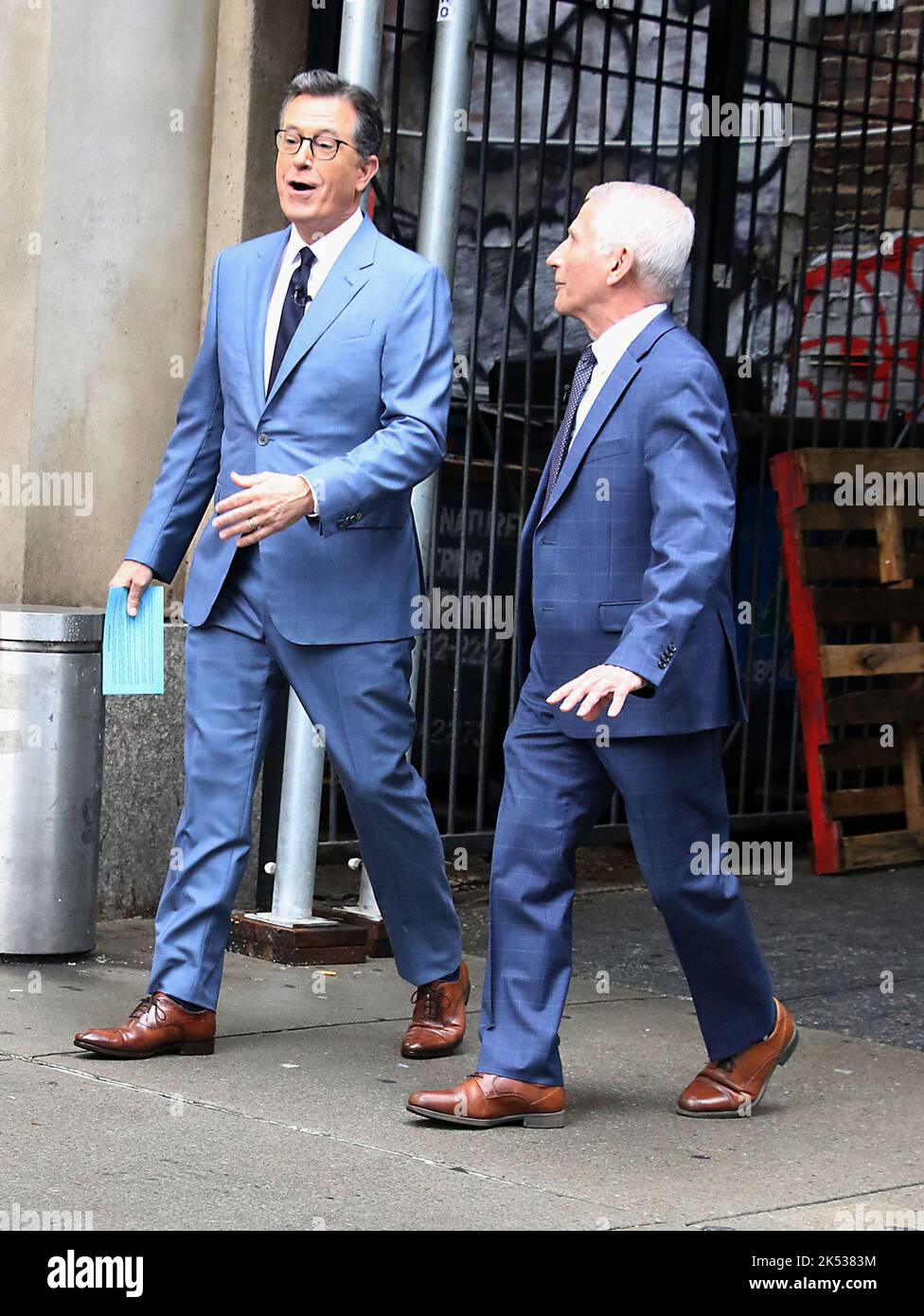 Dr. Anthony Fauci Filming With Stephen Colbert For The Late Show ...