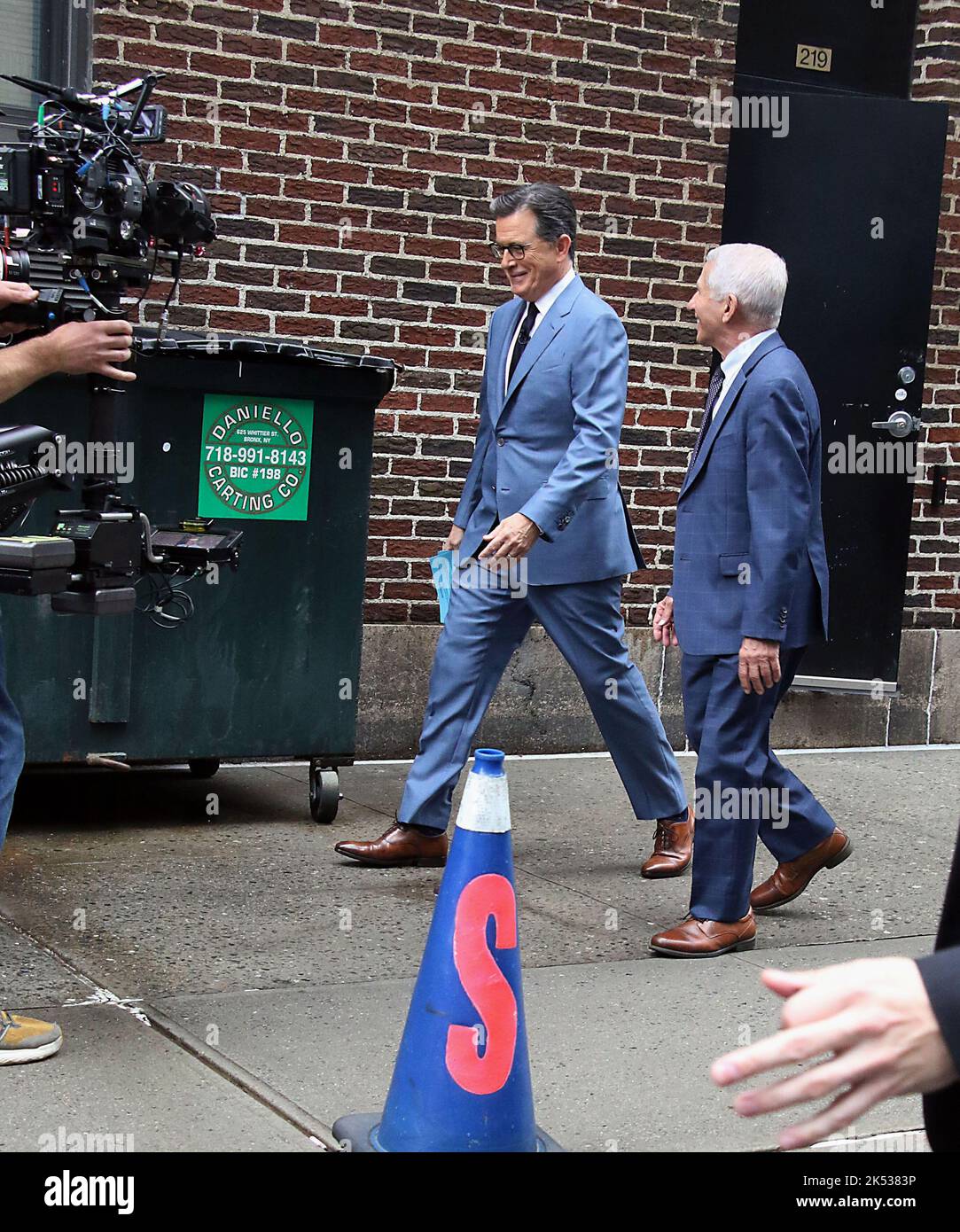 Dr. Anthony Fauci Filming With Stephen Colbert For The Late Show ...