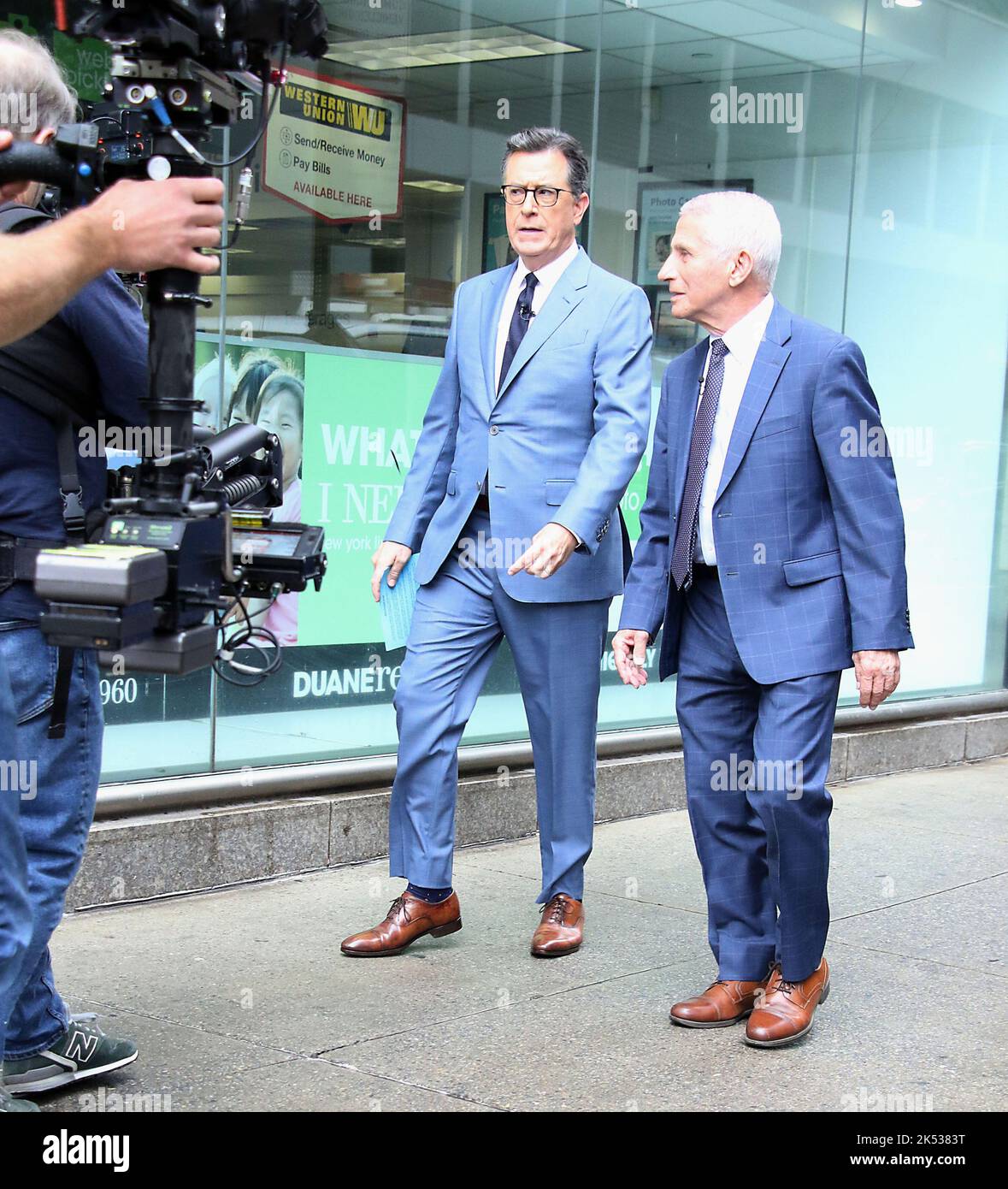 Dr. Anthony Fauci Filming With Stephen Colbert For The Late Show ...