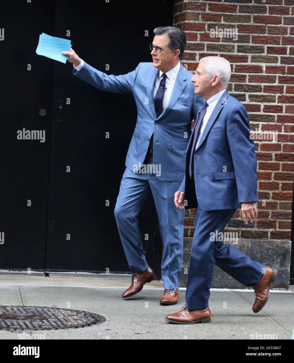 Dr. Anthony Fauci Filming With Stephen Colbert For The Late Show ...