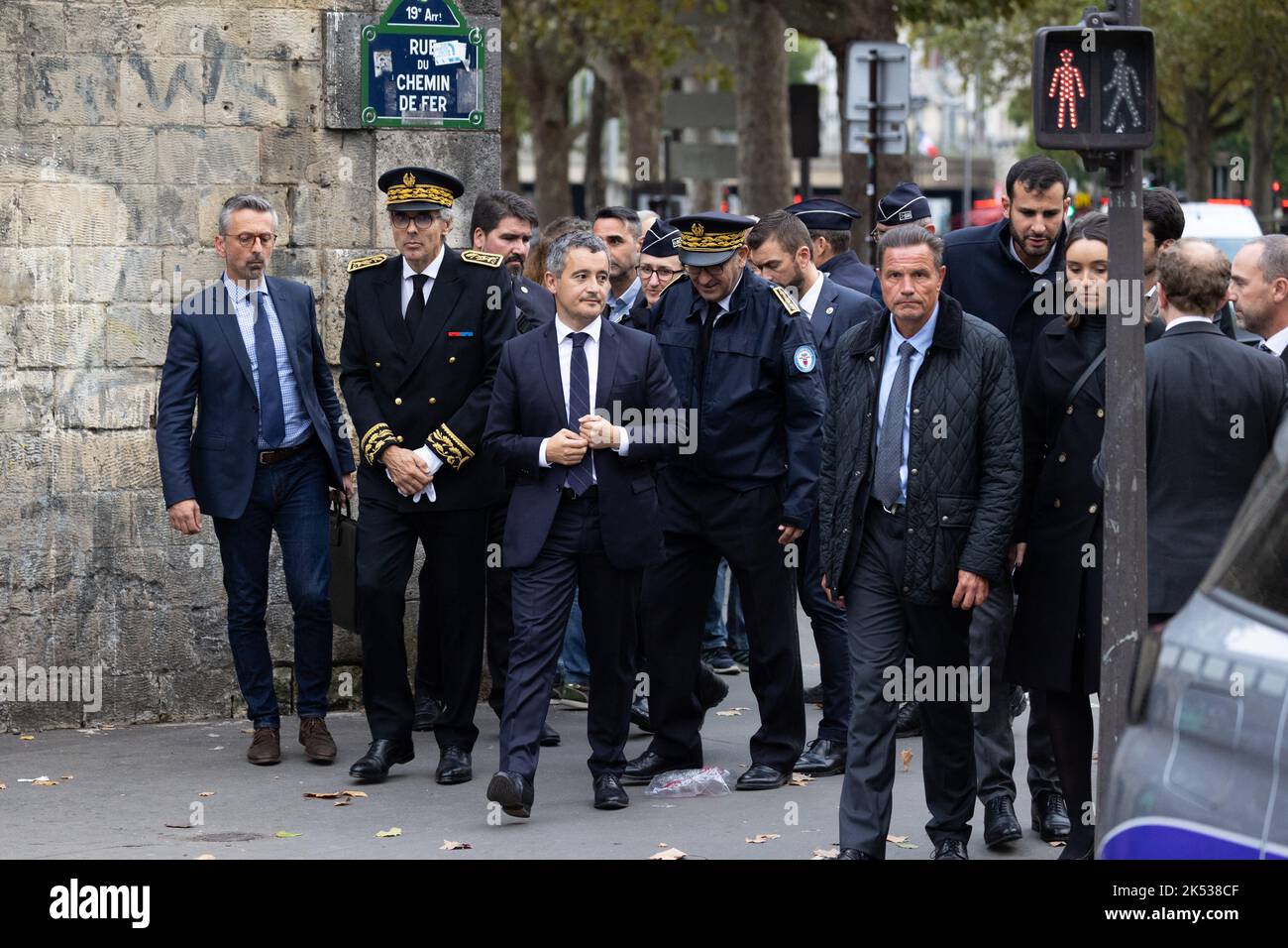 French Minister of Interior Gerald Darmanin and Paris Police Prefect ...