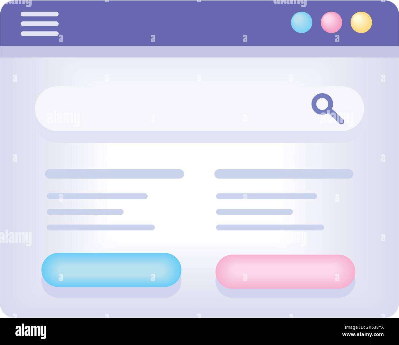 webpage with search button ui Stock Vector Image & Art - Alamy