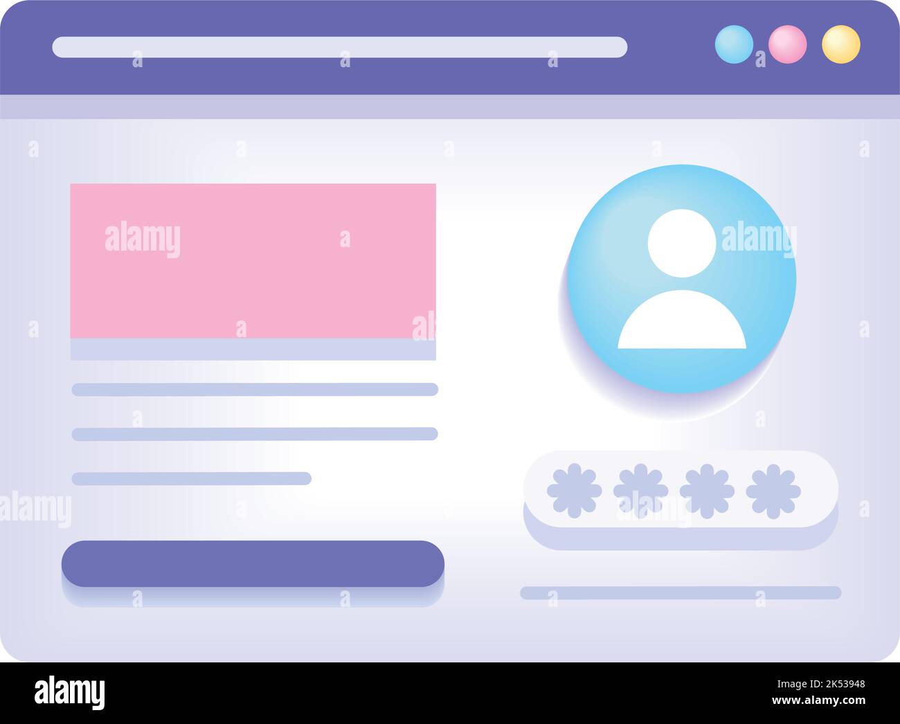 website template with user icon Stock Vector Image & Art - Alamy