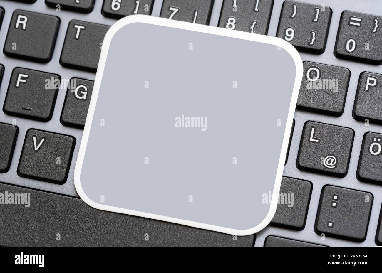 Simple empty blank grey square commercial logo placeholder card, gray ...