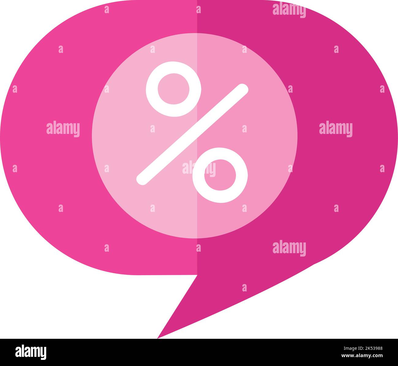 speech bubble with percent symbol icon Stock Vector Image & Art - Alamy
