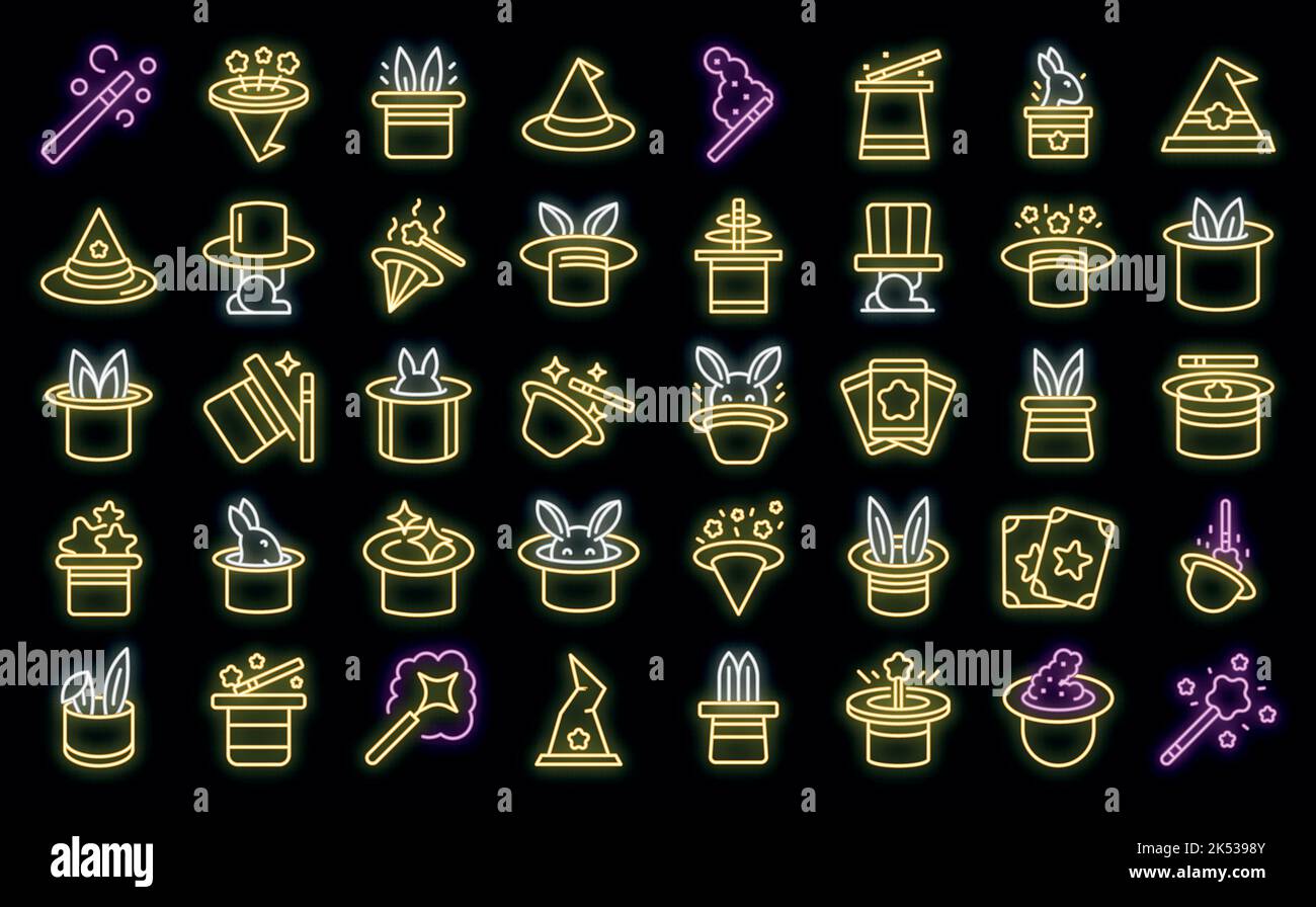 Quiz icons set outline vector. Bubble poll. Exam trivia vector neon ...