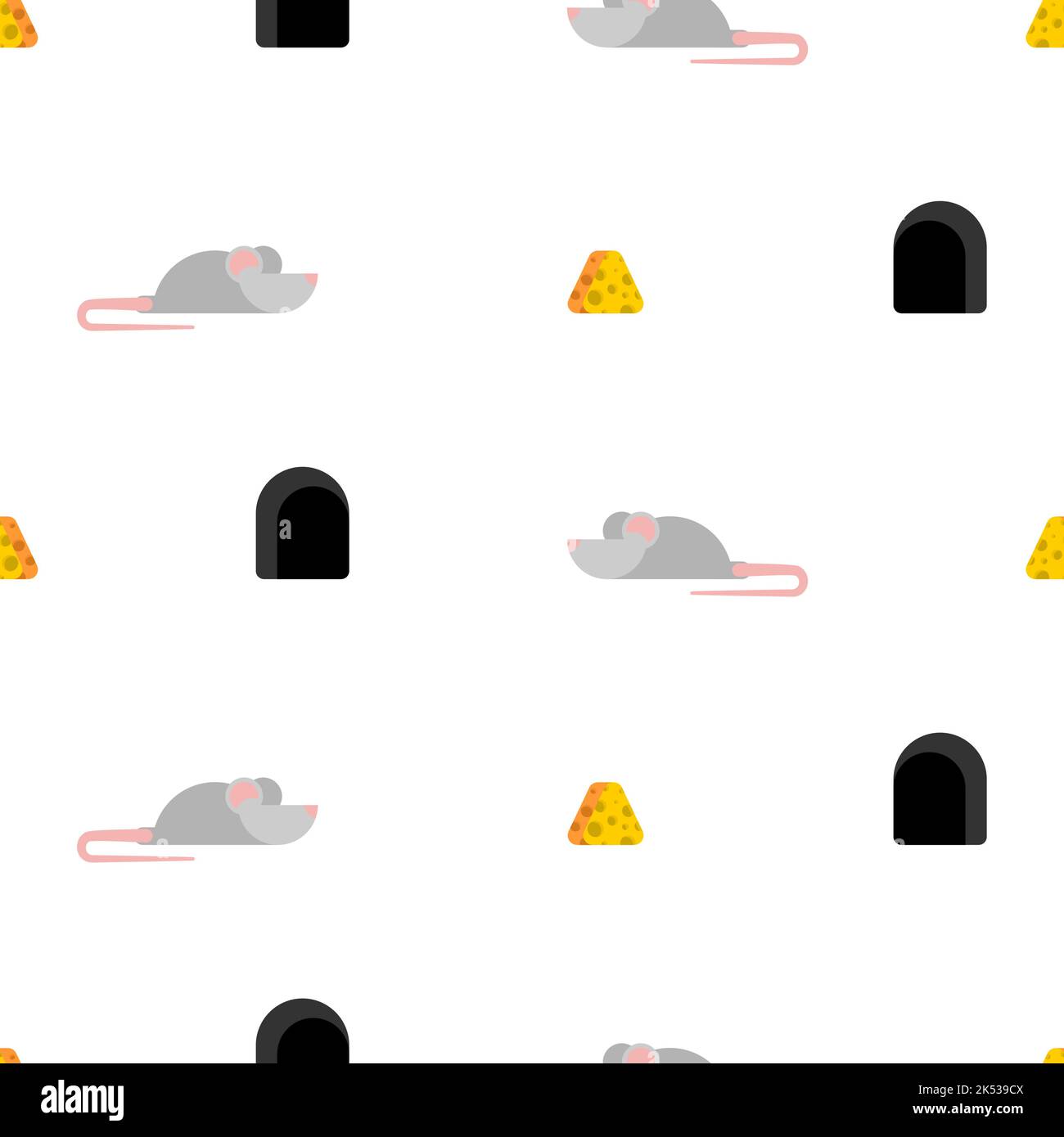 Mouse and cheese Pattern seamless. Baby fabric texture Stock Vector ...