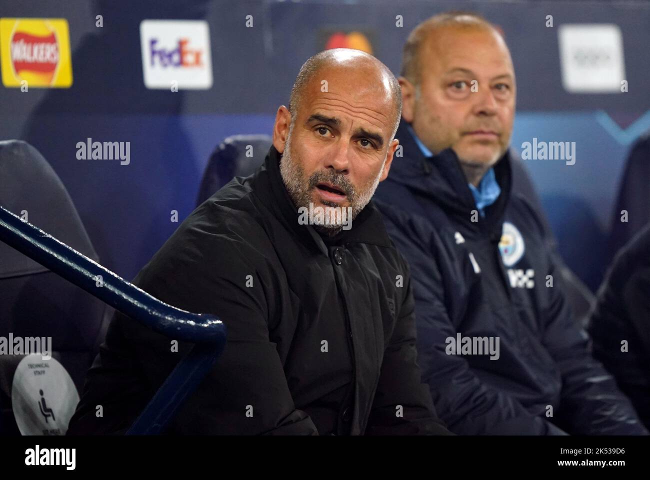 Manchester City manager Pep Guardiola during the UEFA Champions League ...