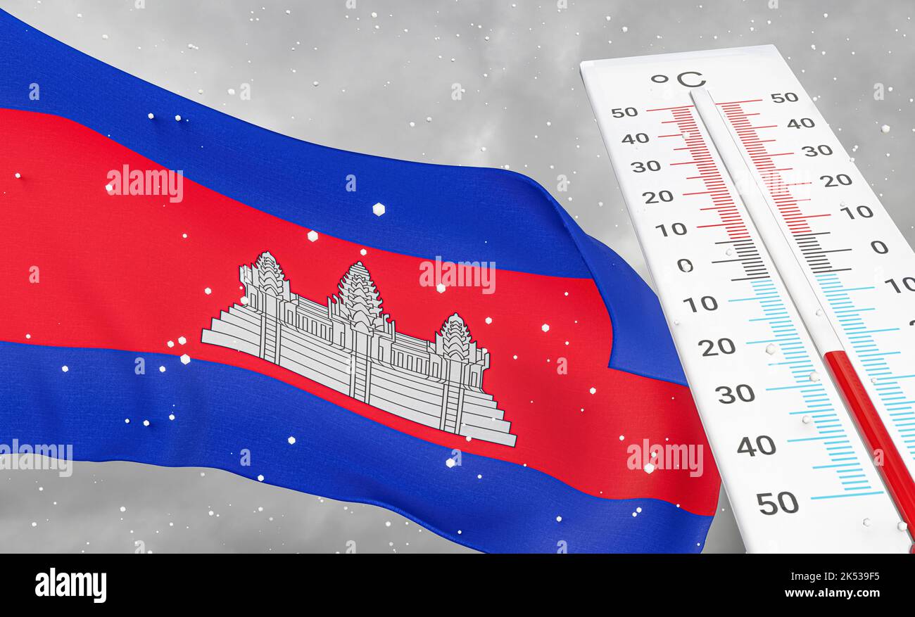 Winter in Cambodia with severe cold, negative temperature, Cold season ...