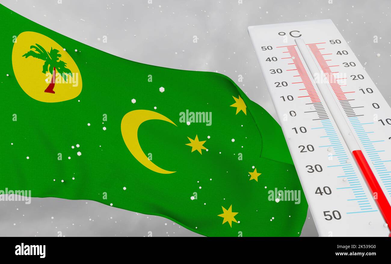 Winter in Cocos (Keeling) Islands with severe cold, negative ...