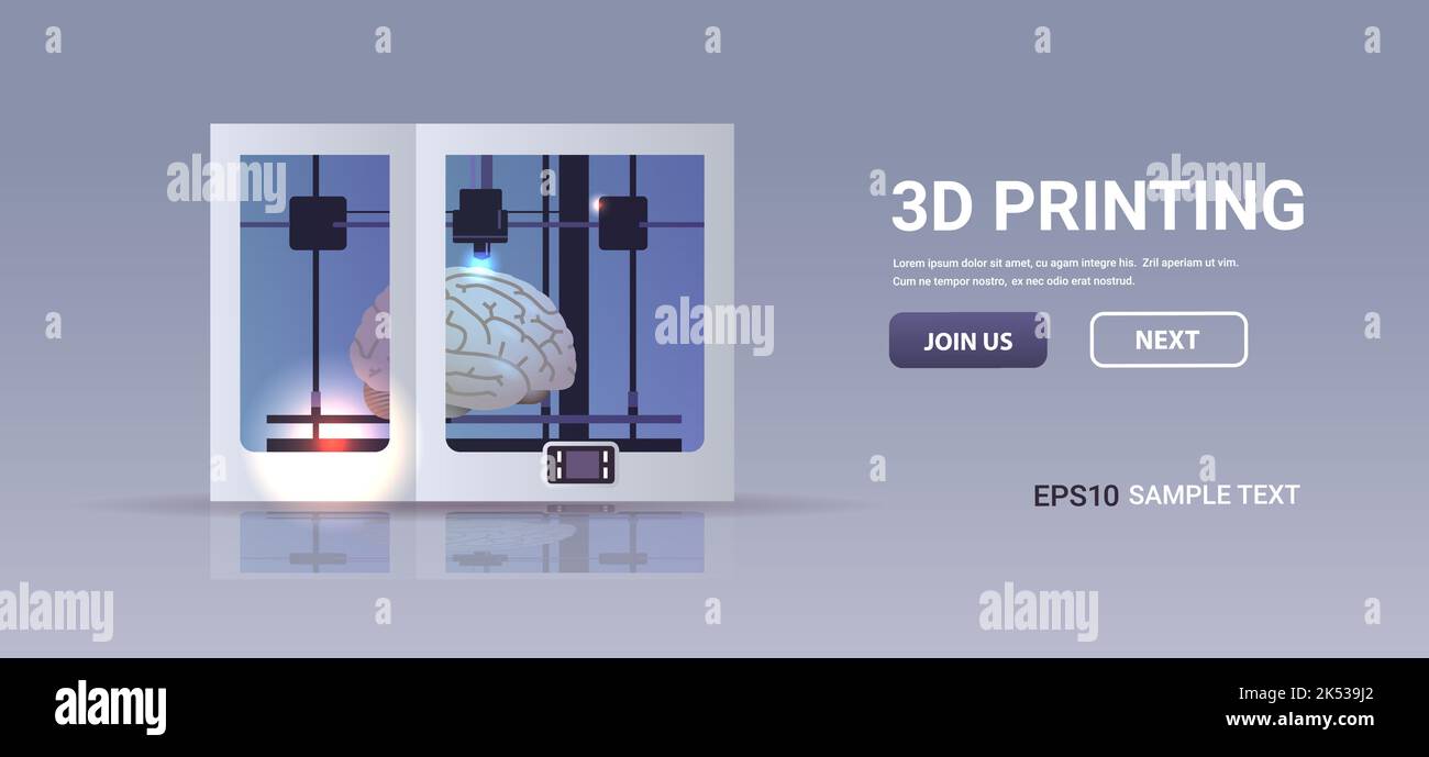 brain model prints on 3d bio printer medical printing of human ...