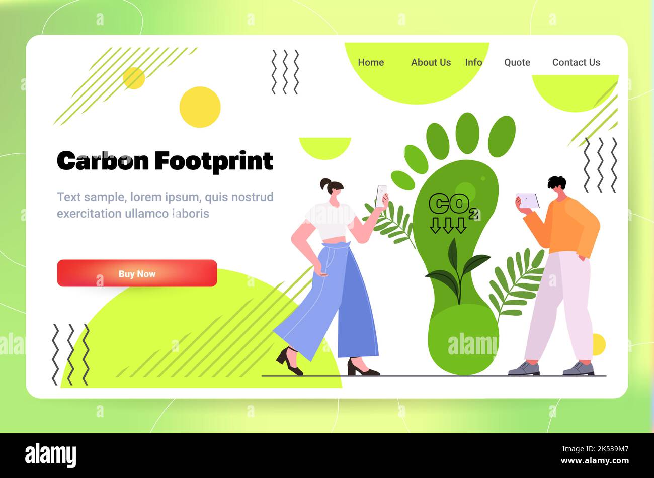 carbon credit campaign concept people measuring green foodprint ...