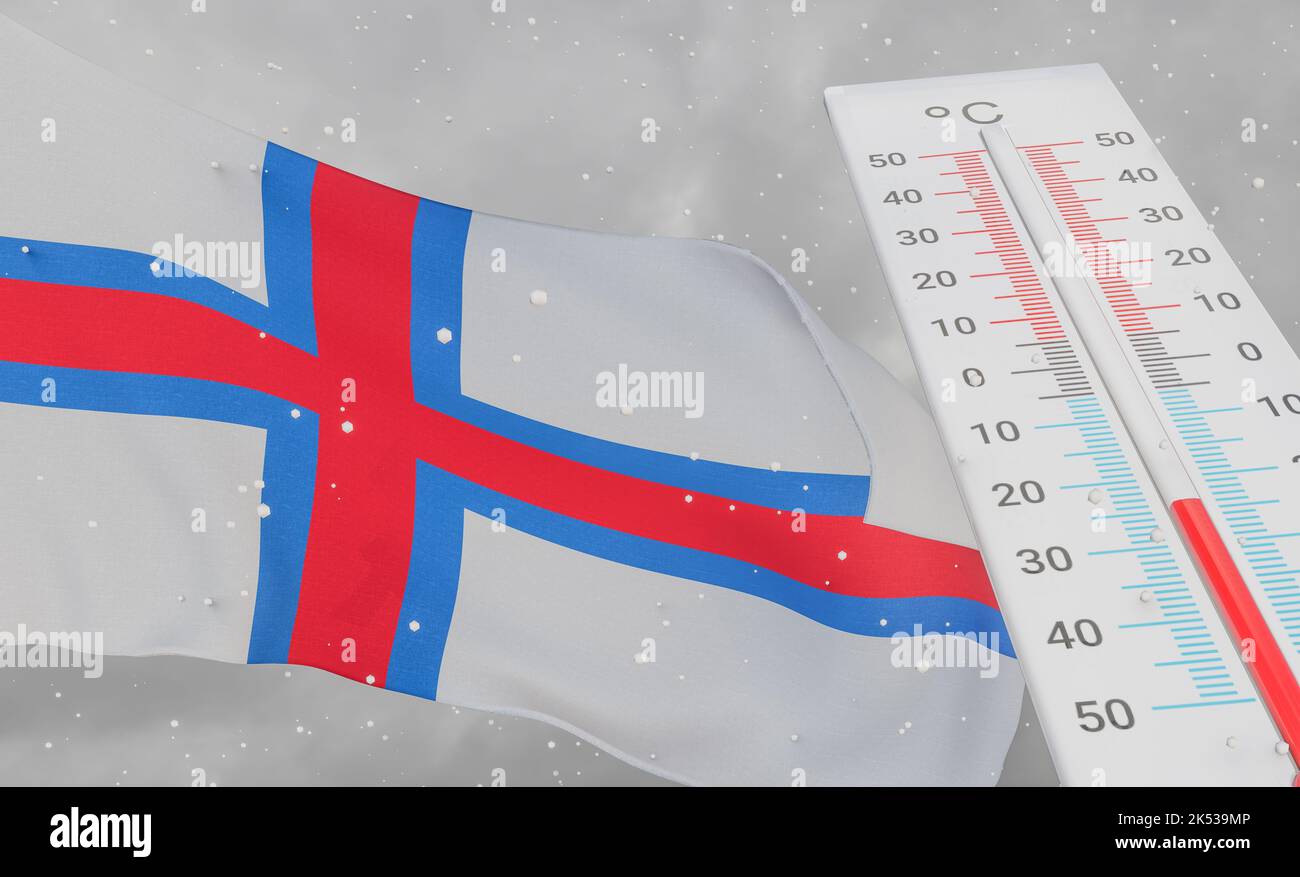 Flag faroe islands with thermometer hi-res stock photography and images ...