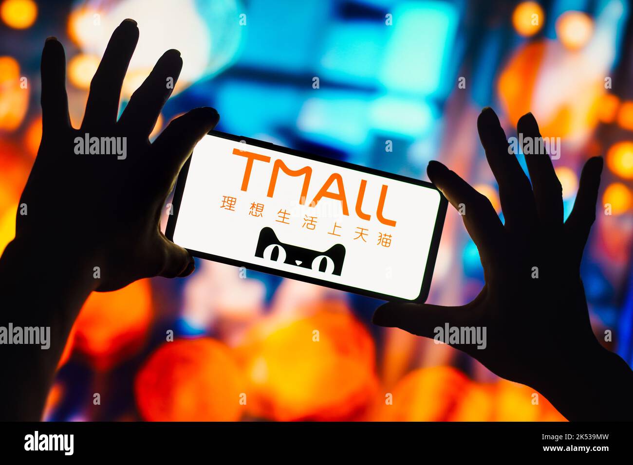 In this photo illustration, the Tmall logo is seen displayed on a ...