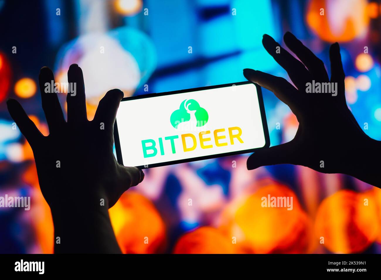 In this photo illustration, the Bitdeer Group logo is seen displayed on ...