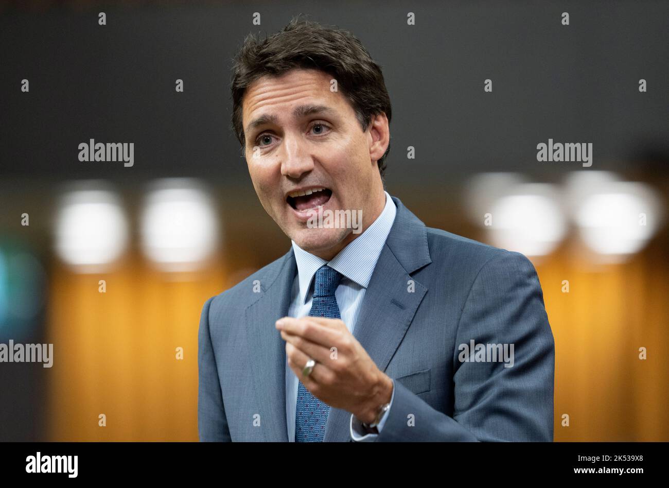 Prime Minister Justin Trudeau rises during Question Period, Wednesday ...