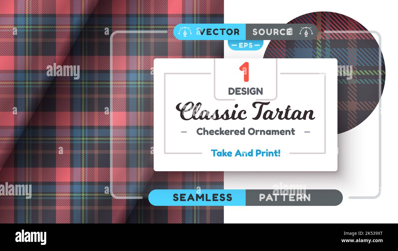Tartan seamless pattern, merry christmas texture, checkered scottish ...